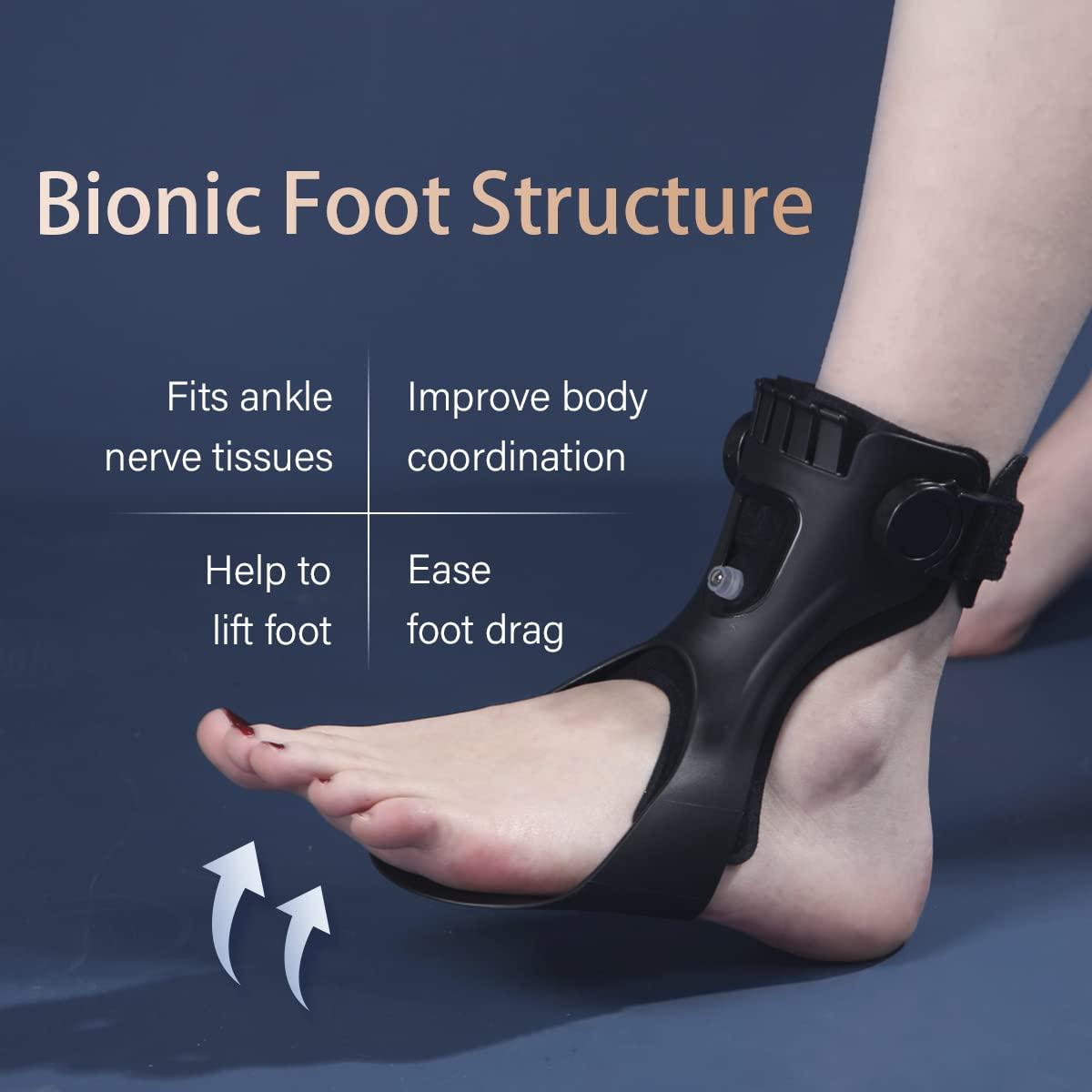 Syrebo Drop Foot Brace - AFO Ankle Brace Support with Airbag Absorber ...