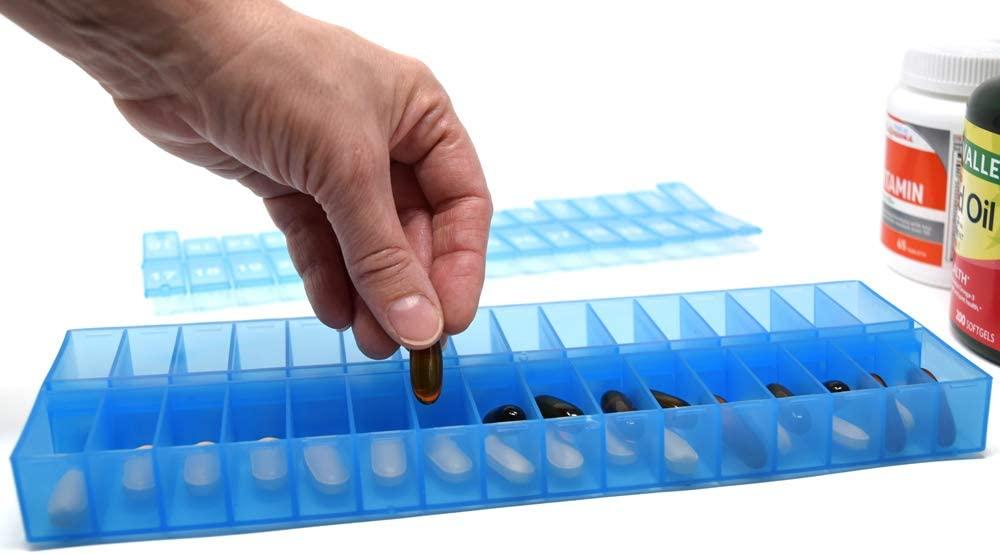 PillThing Monthly Pill Organizer 1 Time a Day, 31 Day Pill Organizer ...