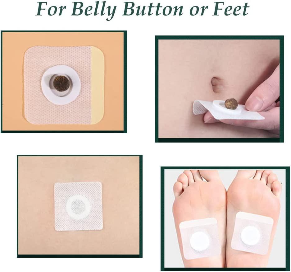 30Pcs/Box Natural Herbal Moxibustion Belly Button Patch for Men and ...