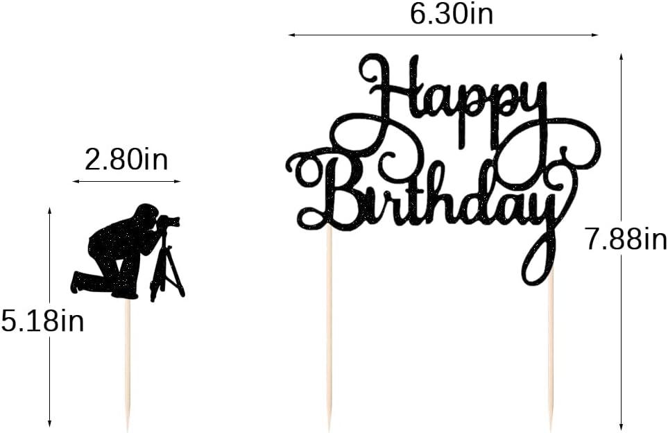 Photographer Happy Birthday Cake Topper-Camera Photographer Cupcake ...
