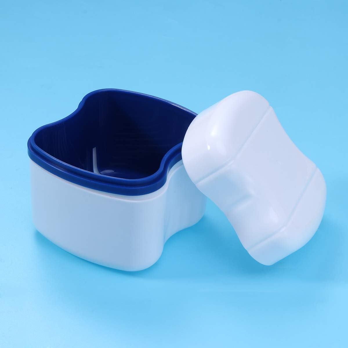 SUPVOX Blue Denture Box & Braces Box with Sieve - Durable Storage ...