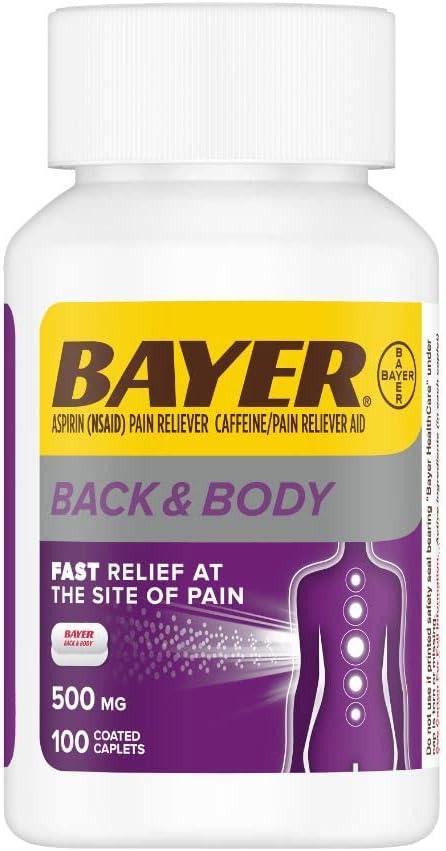 Bayer Extra Strength 500mg 100 Count - Pack of 2 x 2 | Efficient Pain Relief Tablets | Buy Now ...