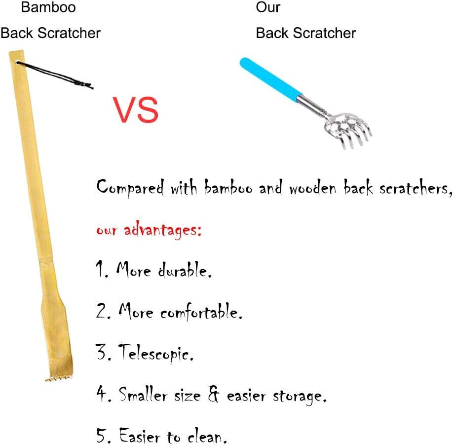 Portable Telescoping Bear Claw Back Scratcher Set - 2 Pcs with Rubber ...