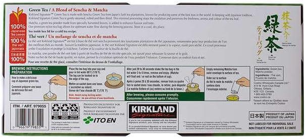 Kirkland Signature Green Tea Matcha Blend 100 bags | Buy Now with ...