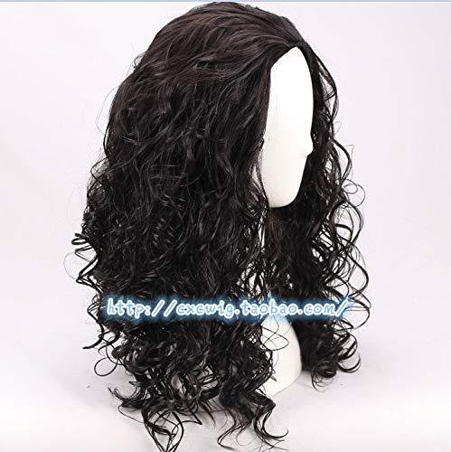 Halloween Men's Moana Maui Black Fluffy Curly Wig | Cosplay Long Hair ...