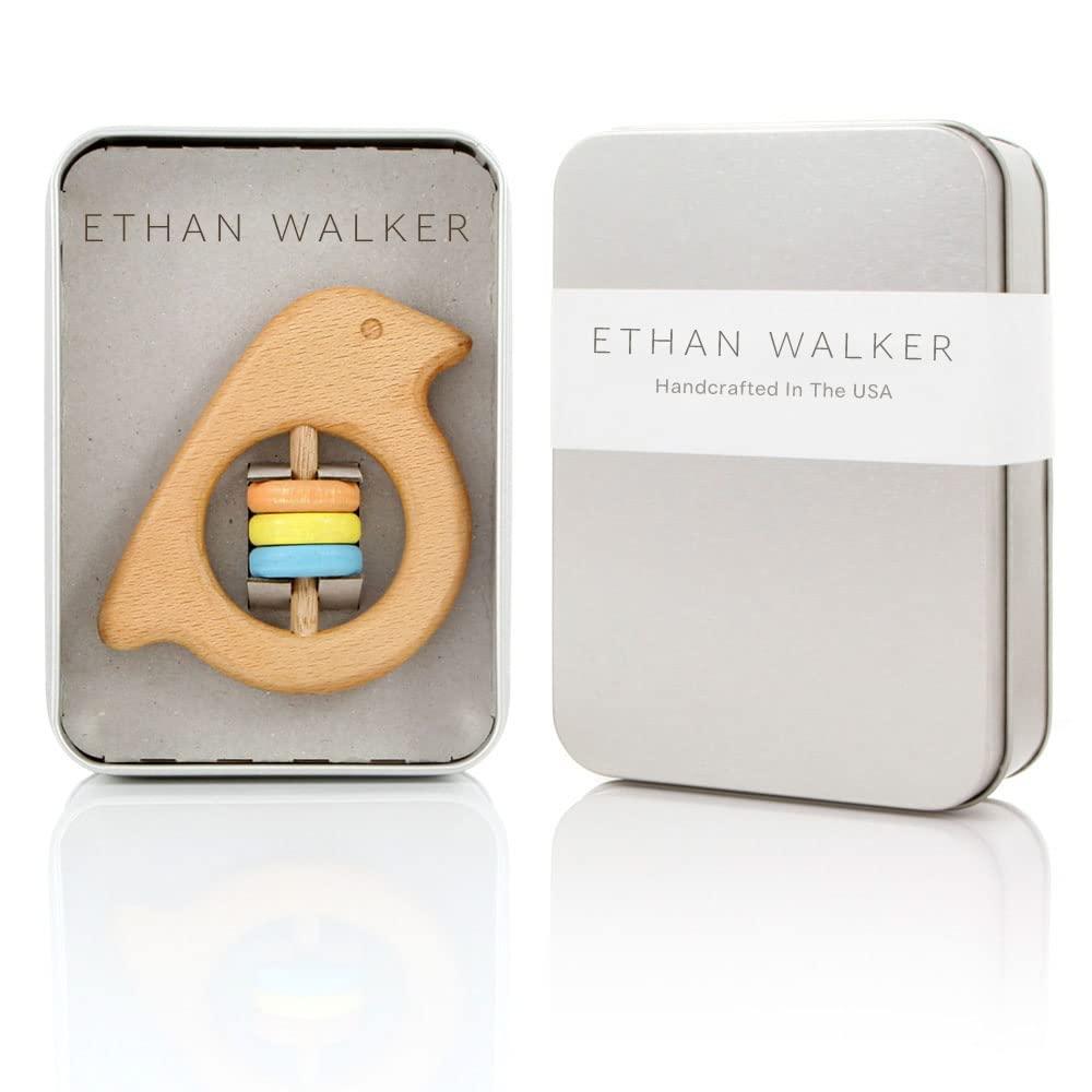 Personalized Wooden Baby Rattle Teether Gift with Engraved Name ...