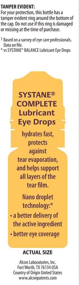 Systane COMPLETE PF Multi-Dose Preservative Free Dry Eye Drops 20ml (2 ...