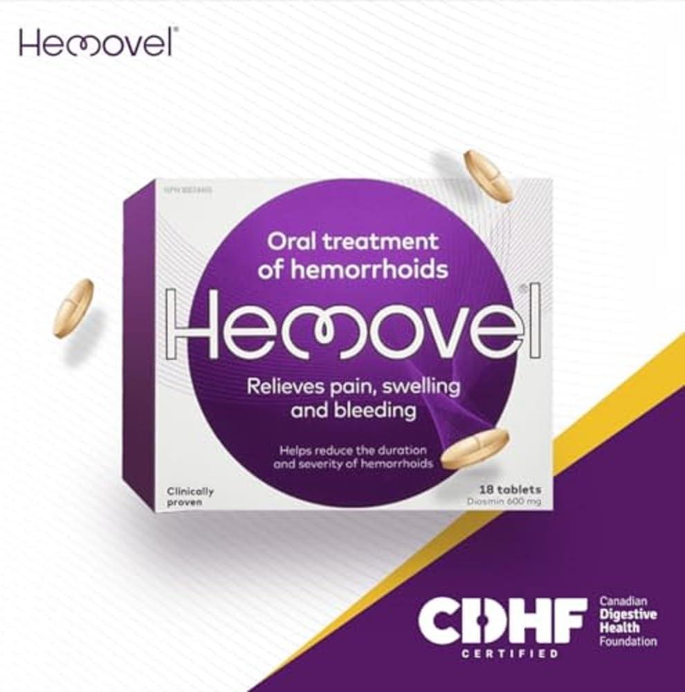 HEMOVEL Hemorrhoidal Oral Treatment - Clinically Proven Mess-Free ...