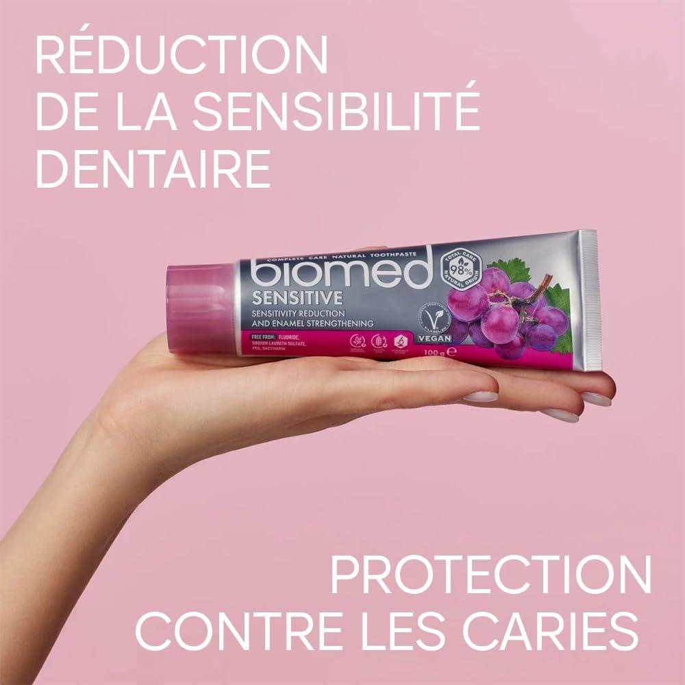 Biomed Sensitive Toothpaste 3-Pack (100g) - Strengthens Enamel Reduces ...