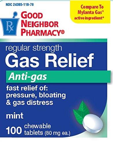 Gas Relief 100ct Chewable Tablets - Mint Flavor | Fast Relief for ...