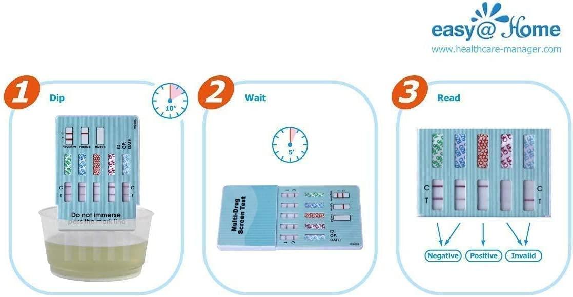 EasyHome 12 Panel Drug Test Kit with BUP Sensitive OPI 300 - THC ...