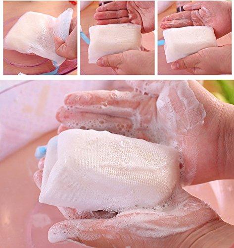 Magnoloran 20 Pack Mesh Soap Saver Pouch Double Layer Exfoliating Mesh