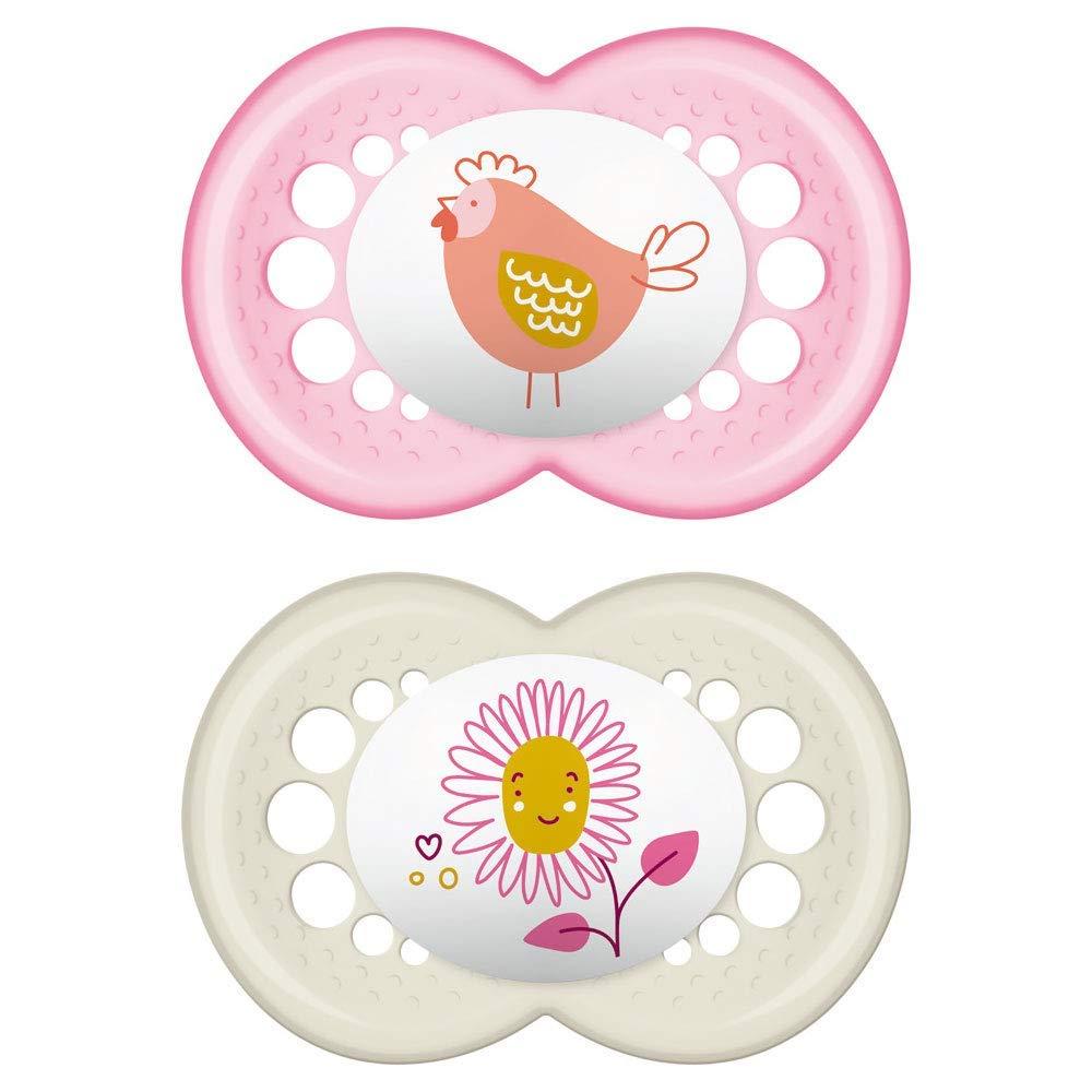 MAM Original Pacifiers Set of 2 - Skinsoft Silicone 16+ Months Pink ...