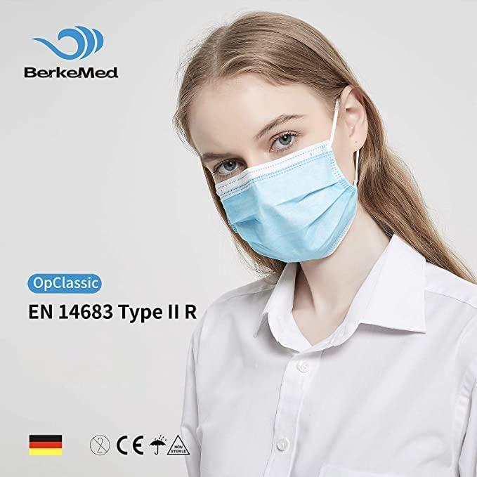 Buy German EN 14683 IIR Face Masks - Disposable Surgical Masks (50 Pack ...