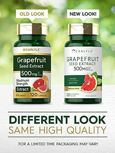 Carlyle Grapefruit Seed Extract 500mg | 120 Capsules | Maximum Strength ...