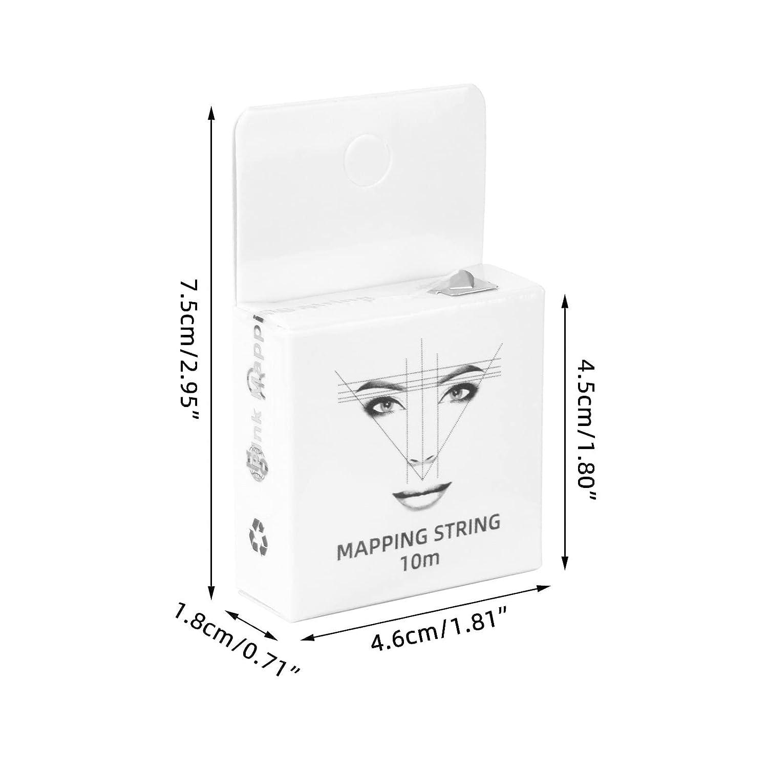 3pcs 32.8ft Microblading String Set - Black/White/Pink | Pre-Inked Mapping String for Eyebrow ...