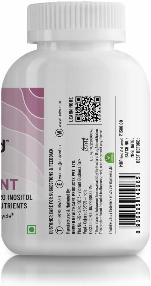 Unived Pcos Management 2000mg Myo Inositol And 50mg D Chiro Inositol