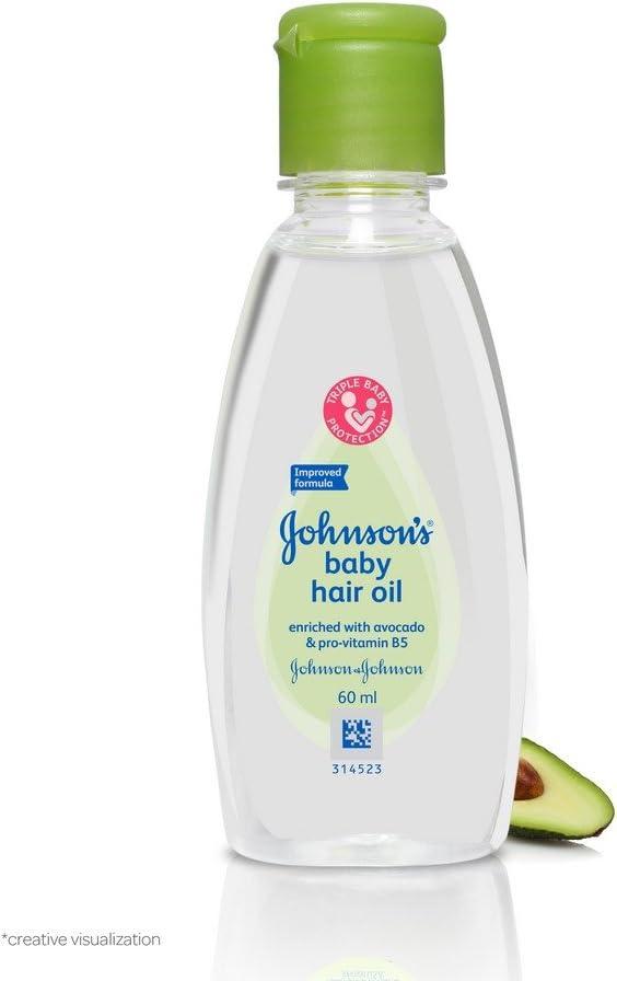 2-Pack Johnson's Baby Hair Oil Avocado & Pro-vitamin B5 60ml x 2 - Non ...