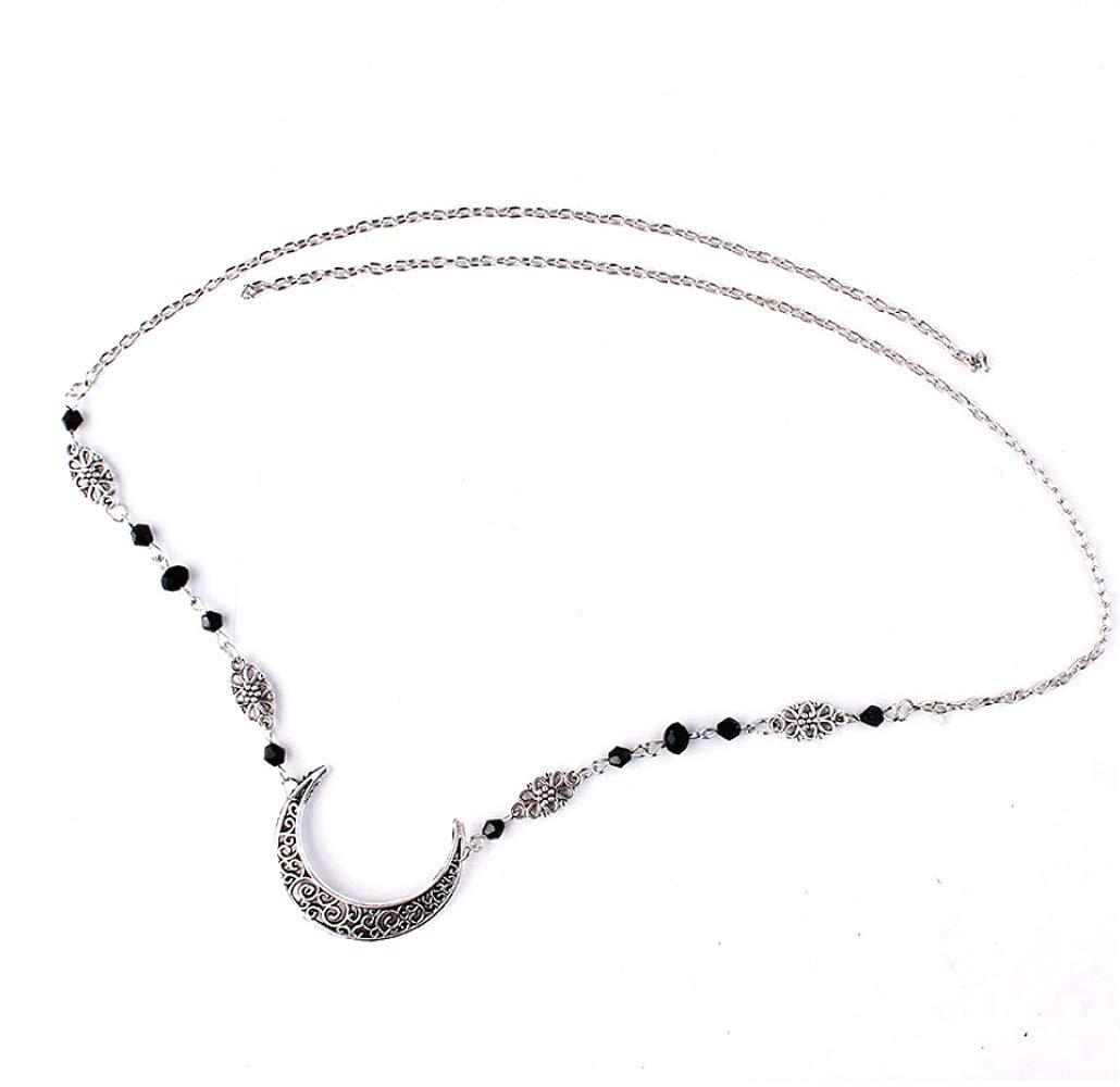 Cathercing Viking Crystal Head Chain Moon Head Chain Halloween Circlet ...