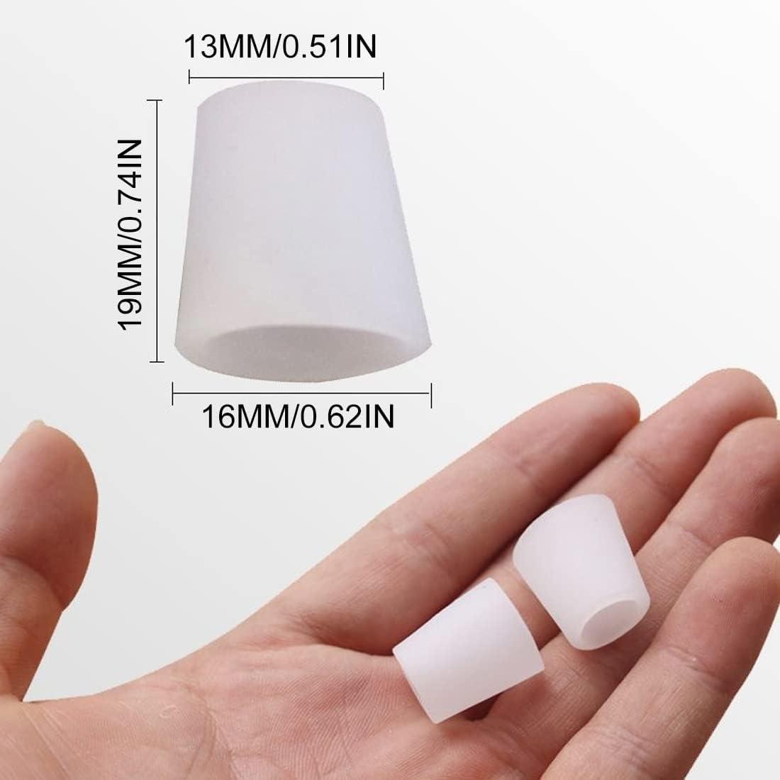 Silicone Small Toe Sleeves 20PC White - Toe Caps for Corns, Blisters ...