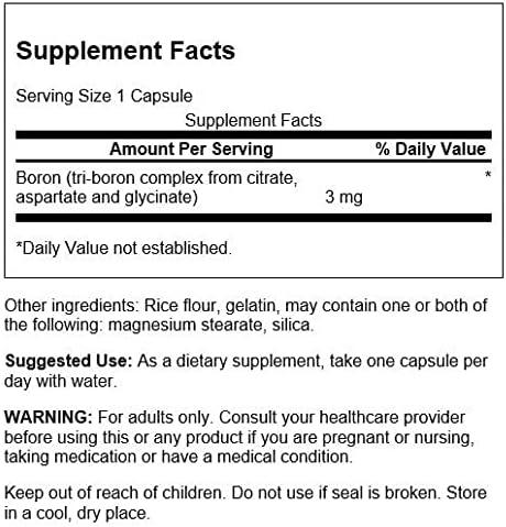 Swanson Triple Boron Complex - Bone Health & Joint Support Mineral ...