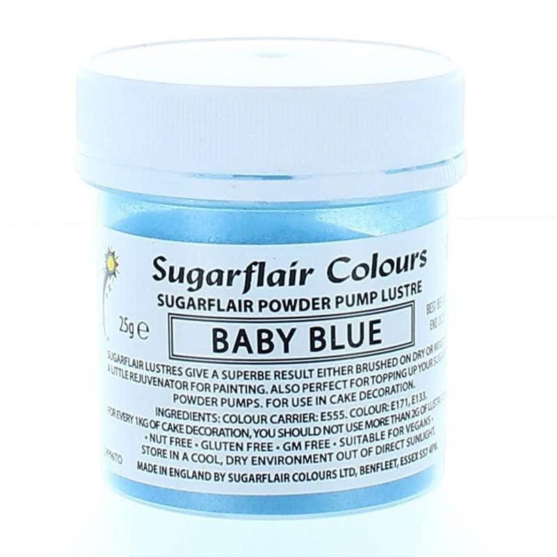 Sugarflair Baby Blue Edible Lustre Powder - 25g | Food Colour Dust with ...