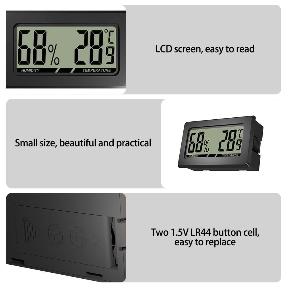 Mini Digital Reptiles Thermometer Hygrometer | Accurate Temperature ...