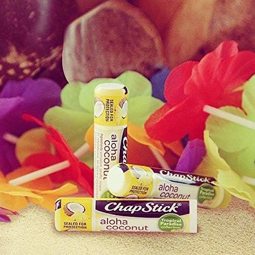 Chapstick Tropical Paradise Collection Aloha Coconut Lip Balm - 12 Pack ...