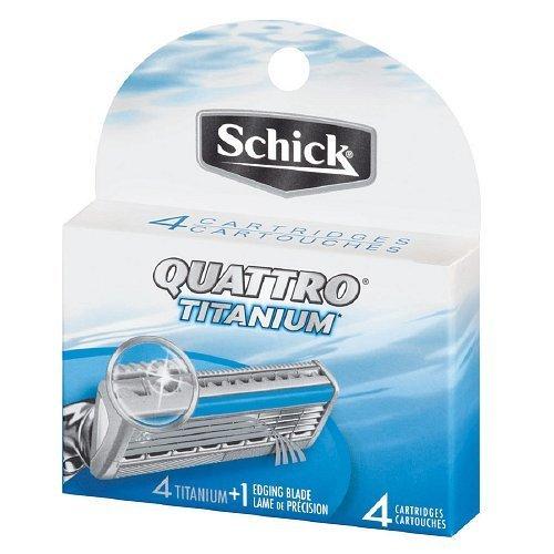 Schick Quattro Titanium Razor Blade Refills - 24 Cartridges for Men ...