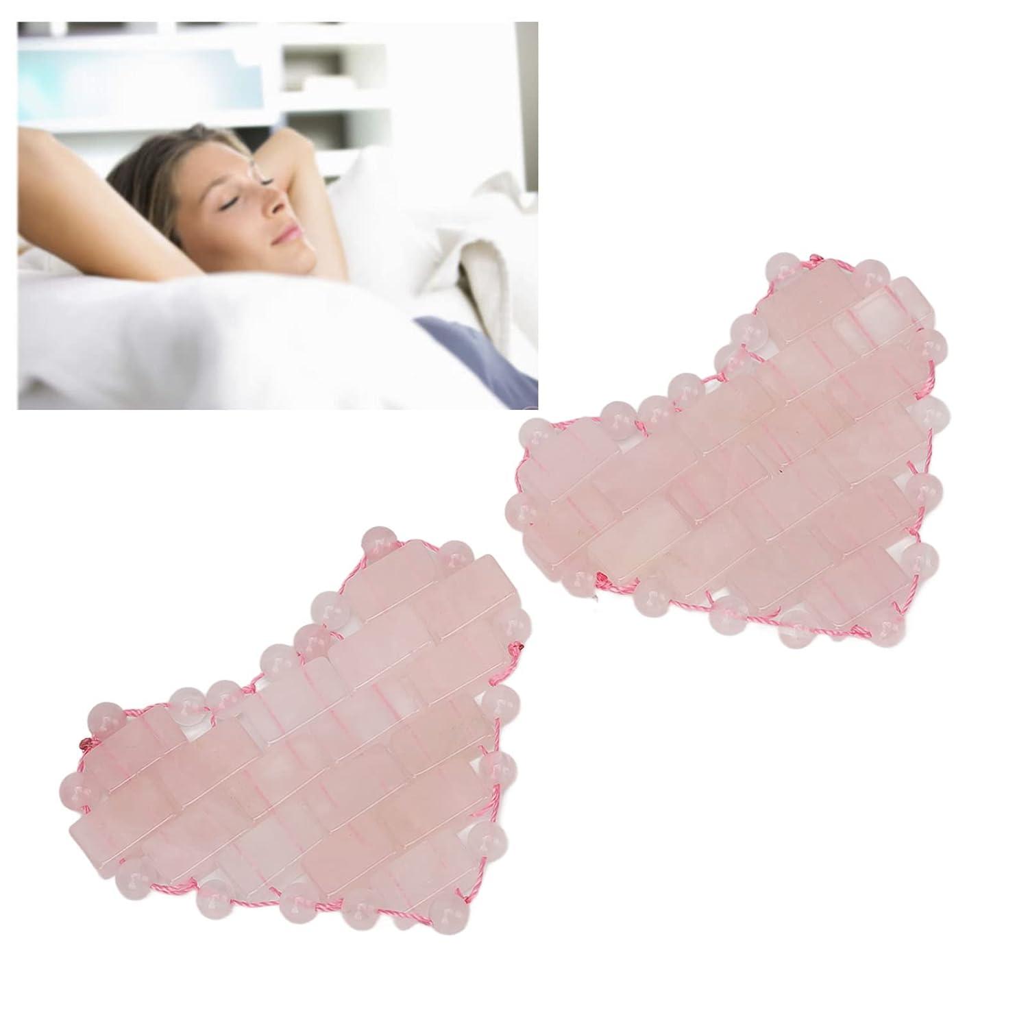 Verdant Touch Jade Stone Eye Patches - Heart-Shaped Pink Eye Pads for ...