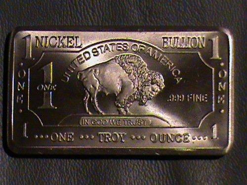 Rare Mint 1oz Troy Ounce Nickel Bullion Bar - 999 Pure Fine Quality ...