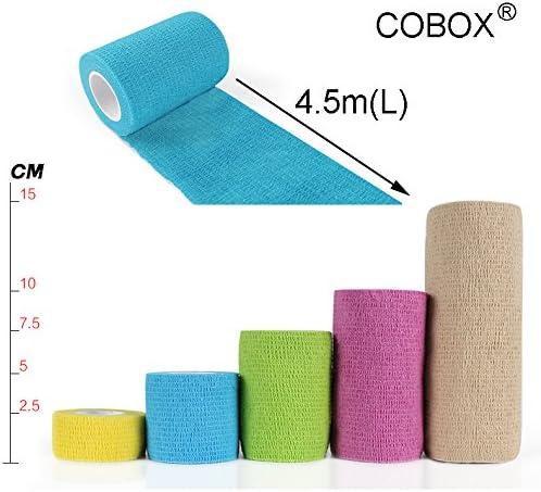 COBOX Pet Vet Wrap Cohesive Bandage - 12 Rolls of Self-Adherent First ...