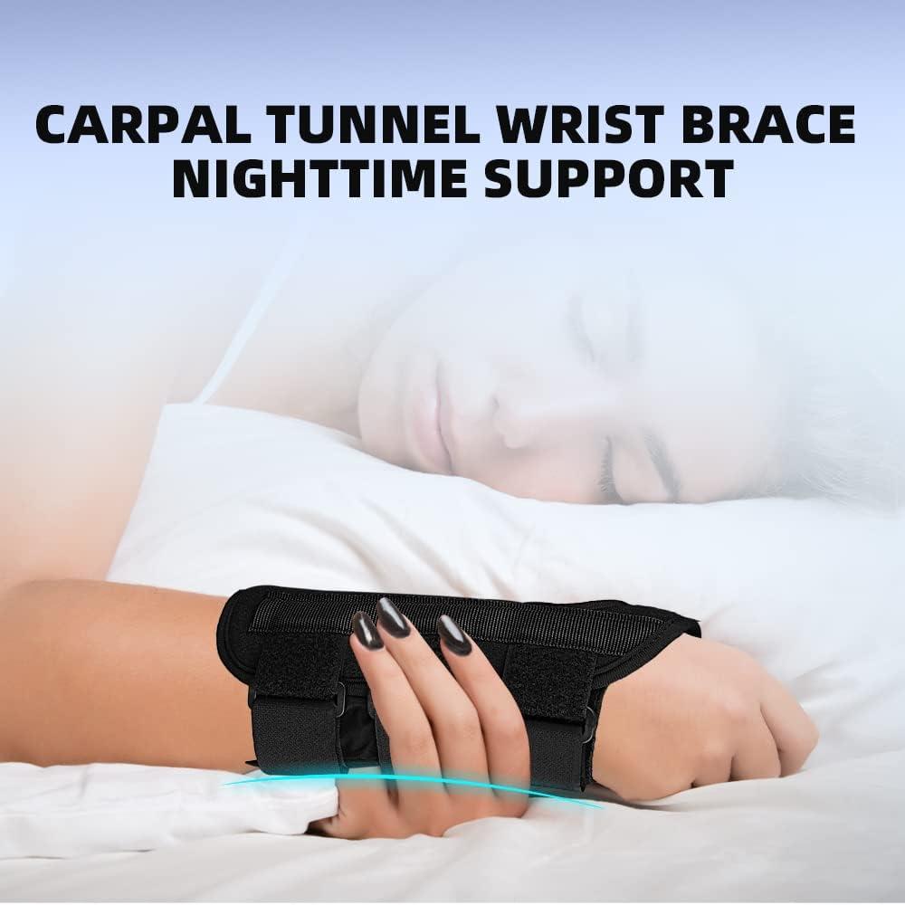 Adjustable Carpal Tunnel Splint - Night Sleep Wrist Brace for Tendonitis Arthritis & Wrist Pain ...