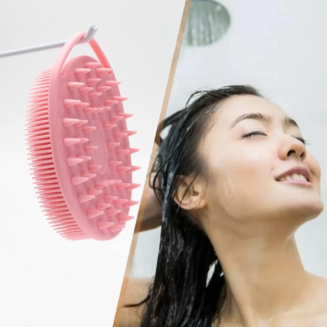 2 in 1 Exfoliating Body Scrubber: Silicone Shower Massager Brush with ...