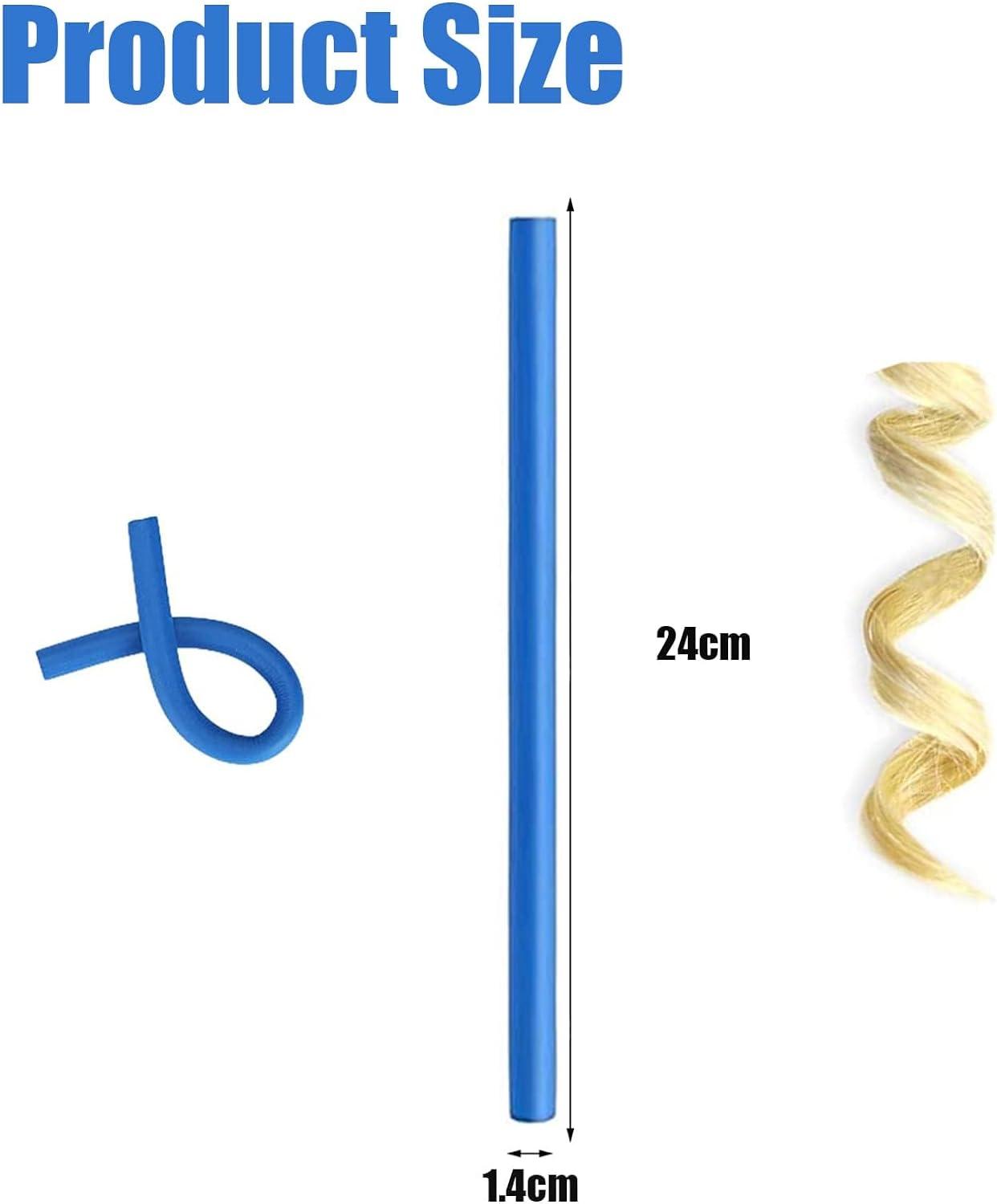 JEOPKO 10Pcs Flexi Rods for Hair Curlers Rollers Long and Short Hair ...