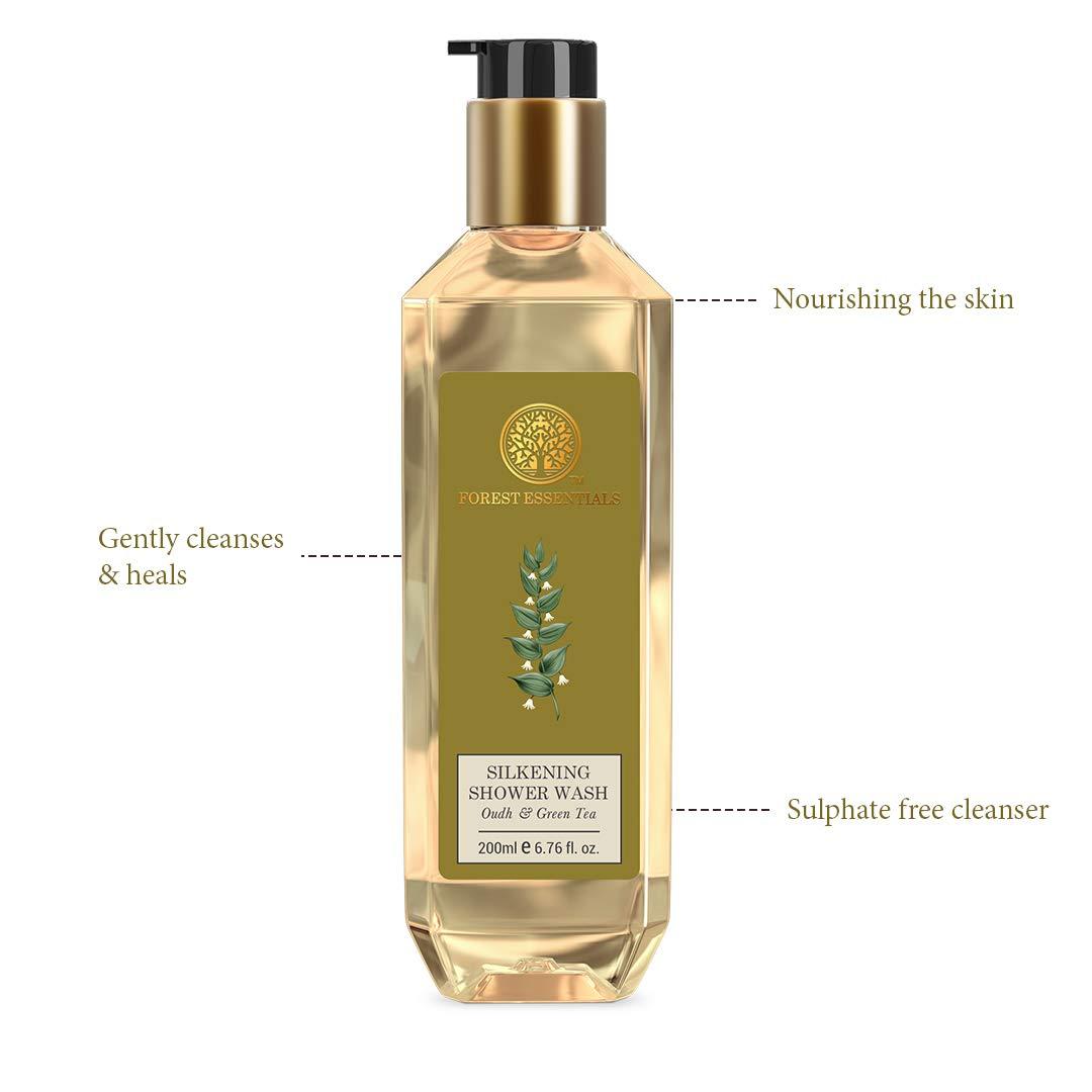 Forest Essentials Oudh & Green Tea Silkening Shower Wash 200ml ...