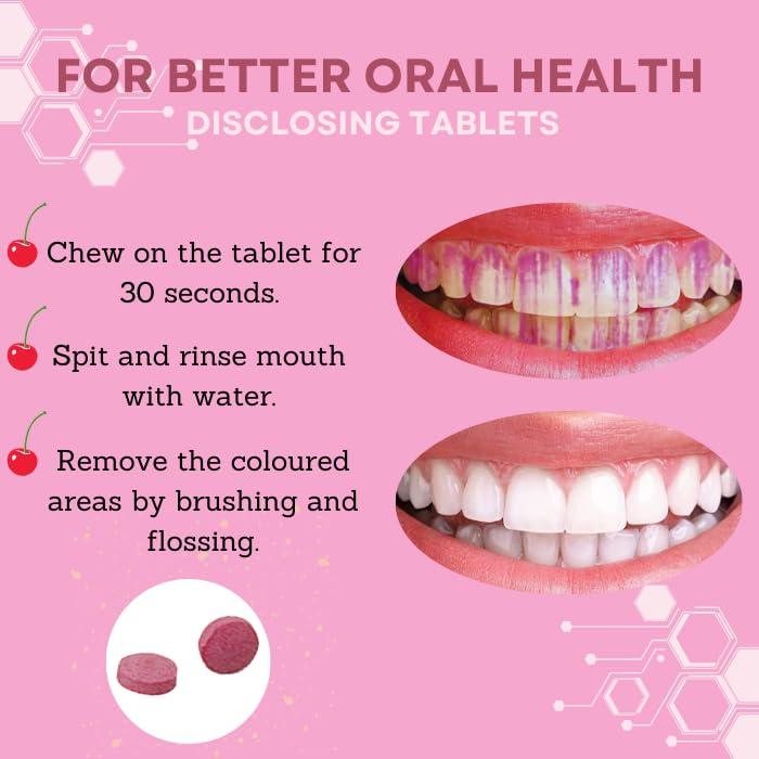 25 Non-Toxic Cherry Flavor Plaque Disclosing Tablets for Kids & Adults ...