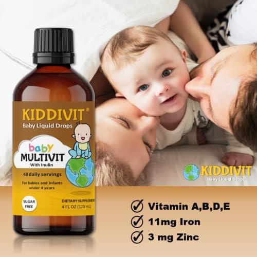 Kiddivit Baby Multivitamin Liquid Drops - 48 Daily Servings 4 Fl Oz ...
