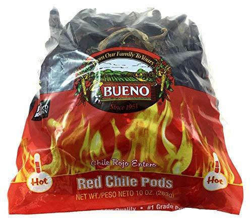 BUENO Hot Red Chile Pods - 10 oz - Hatch New Mexico Dried Red Chile ...