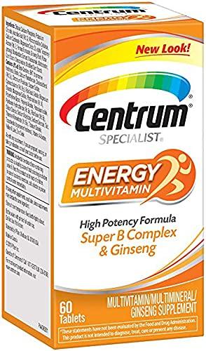 Centrum Energy & Vitality Supplement with CoQ10, Caffeine, Maca Root ...