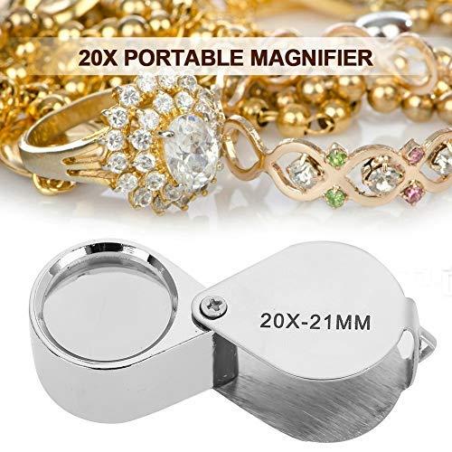 Portable Magnifying Glass - 20x/30x Jewelry Magnifier for Reading ...