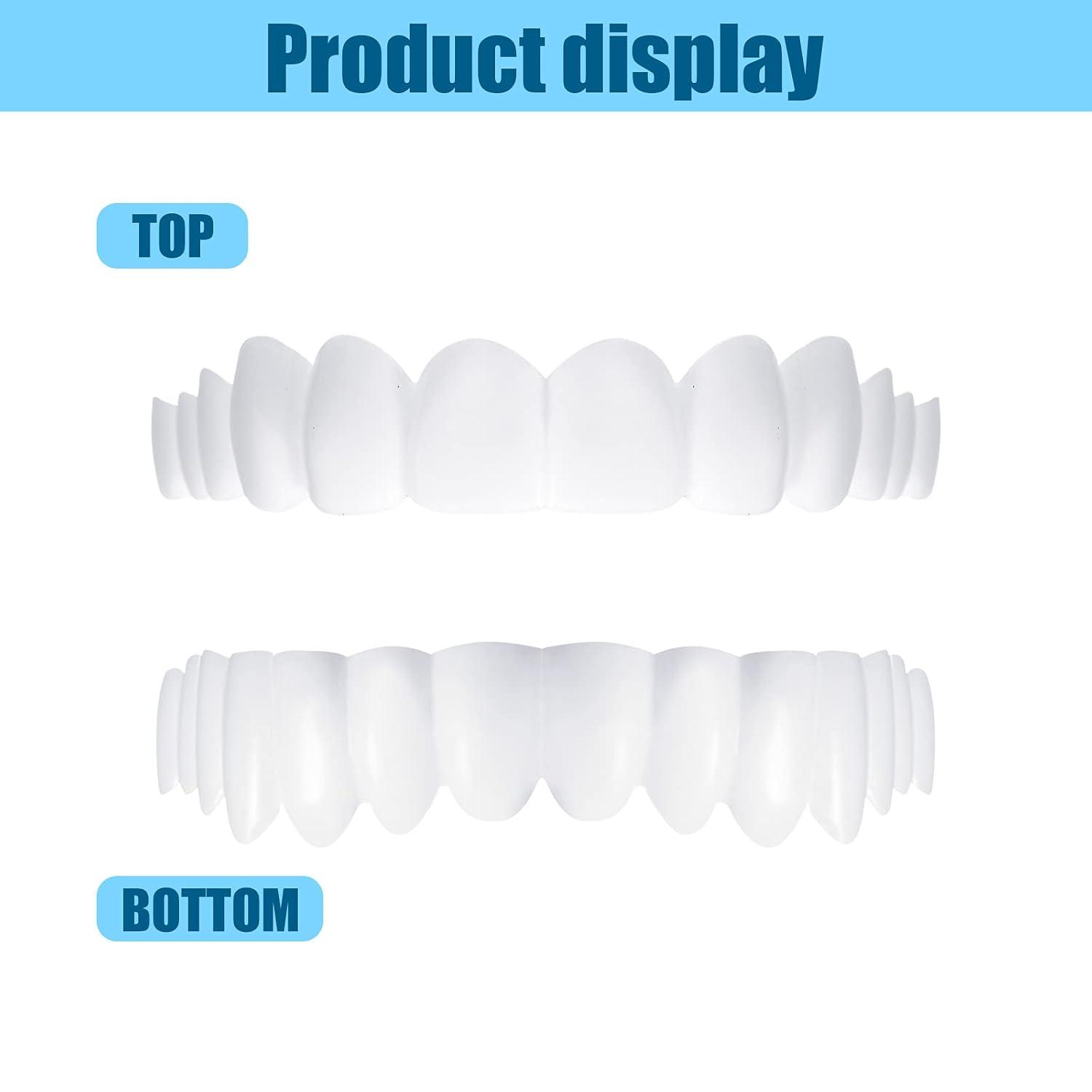 2 Pairs Instant Tooth Plating - Temporary Cosmetic False Teeth for Men ...