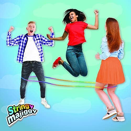 JA-RU Chinese Jump Rope Game for Kids & Adults | Colorful Elastic Skip ...