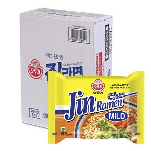 Ottogi Jin Ramyon (Mild) 120g - 20 Pieces | Authentic Korean Noodles ...