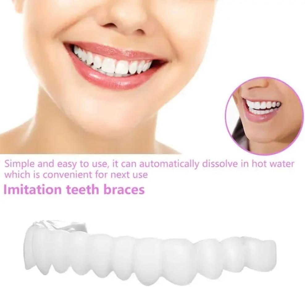 Iksvmsi Protheses Fake Teeth - 2 Pairs of Temporary False Teeth Veneers ...