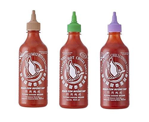 Set of 3 Sriracha Hot Chili Sauce - 455ml Varieties | Pamai Pai ...