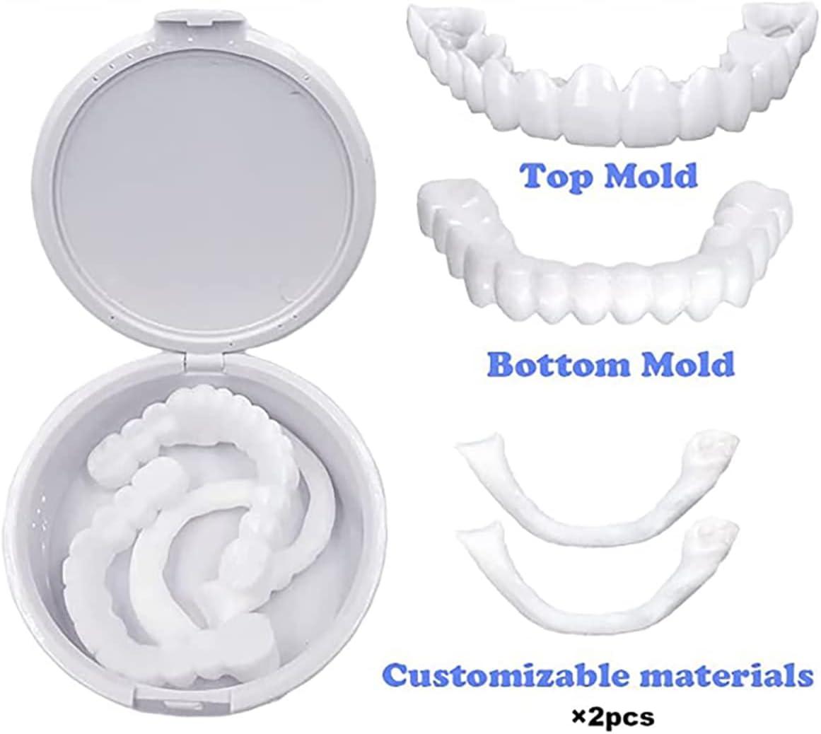 2 Pairs Provisional Tooth Rails & Dentures | Immediate Veneers for Men ...