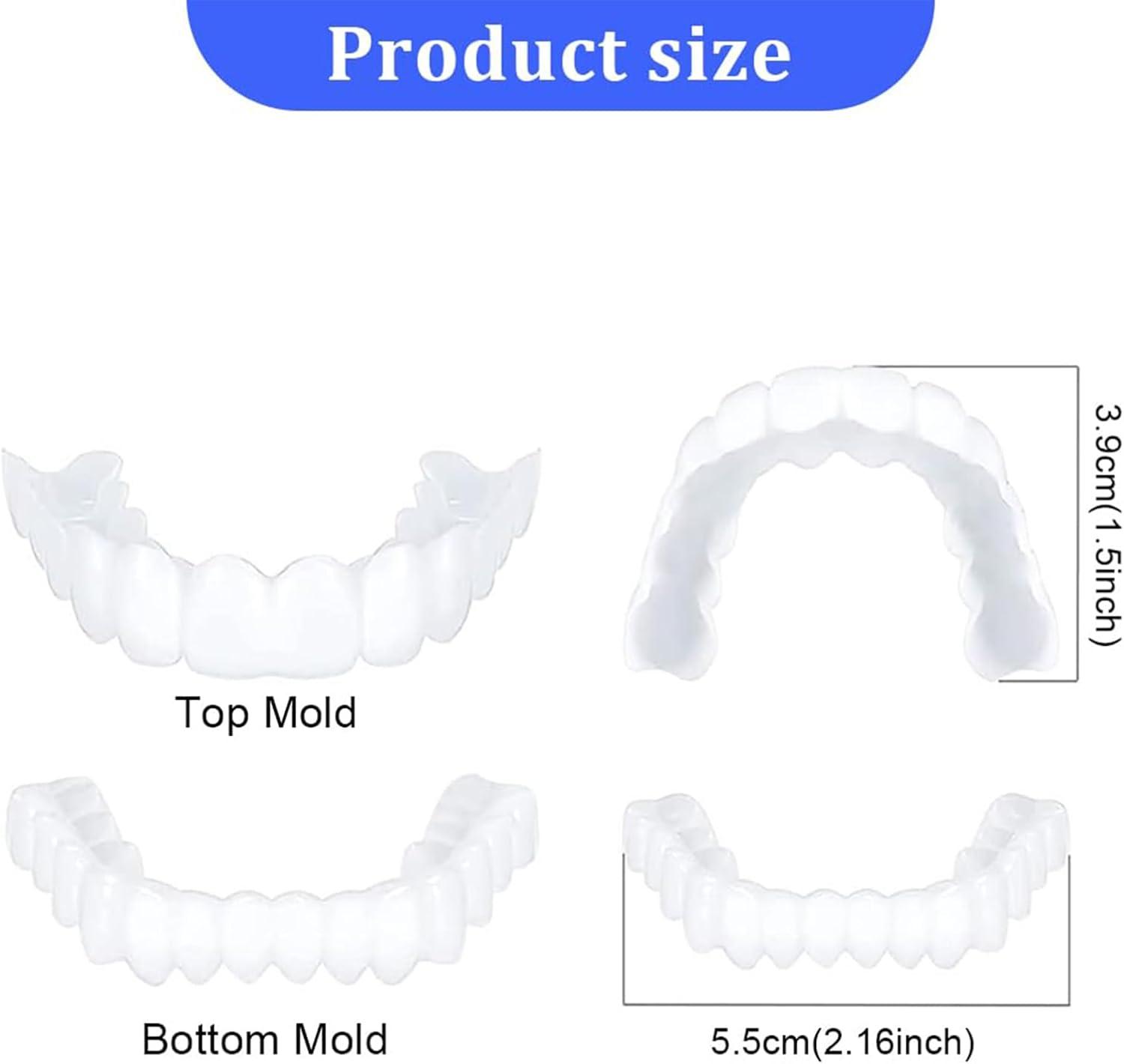 Jiazhou Hub Cosmetic Veneers Teeth Set - 2 Pairs of Dental Teeth for ...