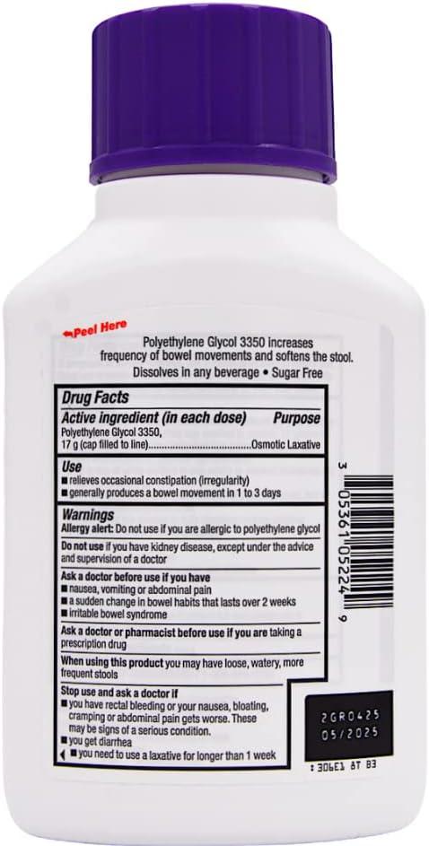 Rugby Polyethylene Glycol Peg 3350 Osmotic Laxative Sugar Free