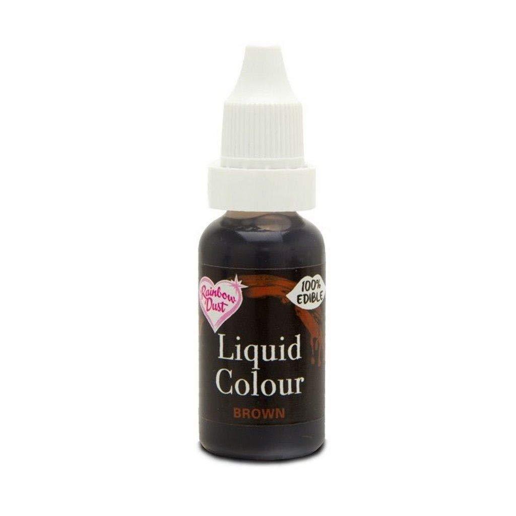 Rainbow Dust Liquid Colour Brown 16ml - Liquid Air Brush Colour and ...